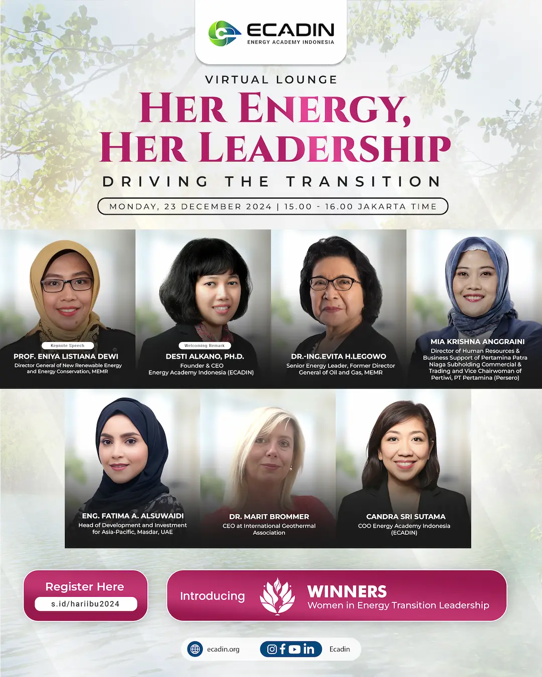 Virtual Lounge in Celebration of Hari Ibu 2024: Her Energy, Her Leadership: Driving the ...